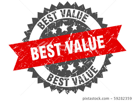 best value grunge stamp with red band. best value - Stock Illustration ...