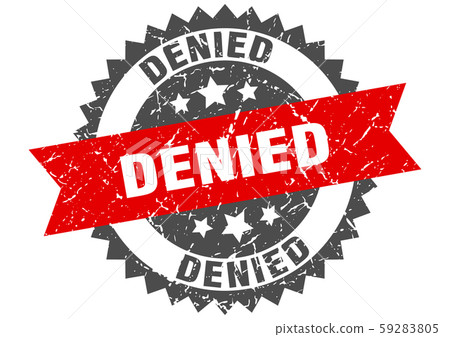 denied grunge stamp with red band. denied - Stock Illustration ...