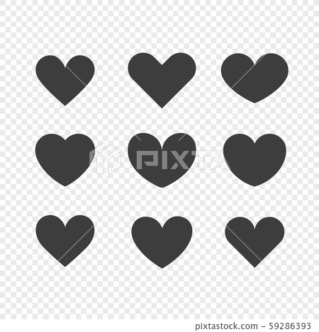 Heart icons vector collection isolated on-插圖素材 [59286393] - PIXTA圖庫