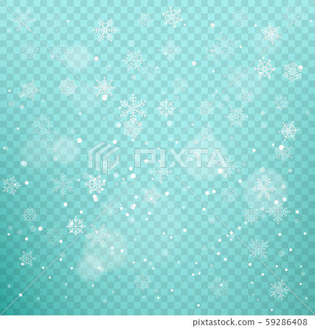 Winter snowfall vector background - Stock Illustration [59286408] - PIXTA