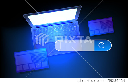 Internet search concept illustration. Modern - Stock Illustration ...