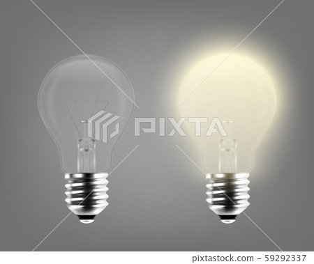 Vector 3d Realistic Turning On and Off Light... - Stock Illustration ...