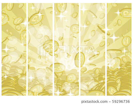 Coin Rush 5 [Background set for vertical banner... - Stock Illustration ...