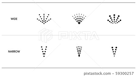 Spray injection icon. Wide mode and narrow mode. - Stock Illustration ...