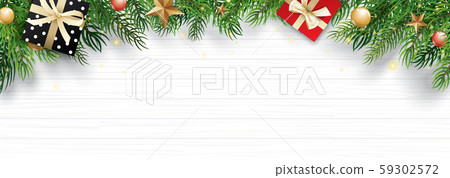 Christmas frame with copy space for text on white - Stock Illustration ...