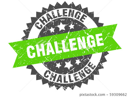 challenge grunge stamp with green band. challenge-插圖素材 [59309662] - PIXTA圖庫