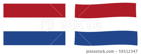 Netherlands (Holland) flag. Simple and slightly - Stock Illustration ...