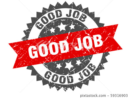 good job grunge stamp with red band. good job-插圖素材 [59316903] - PIXTA圖庫
