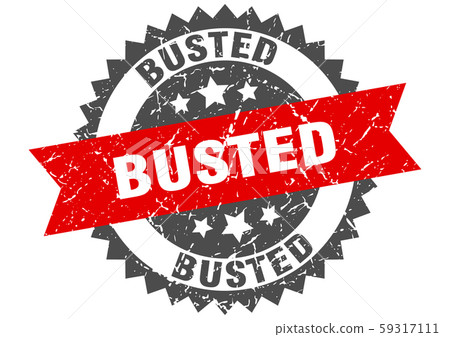 busted grunge stamp with red band. busted - Stock Illustration ...