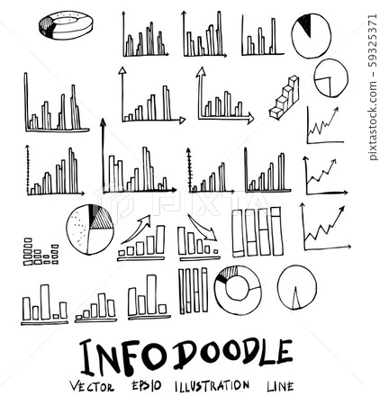 Set of info doodle illustration Hand drawn Sketch - Stock Illustration ...