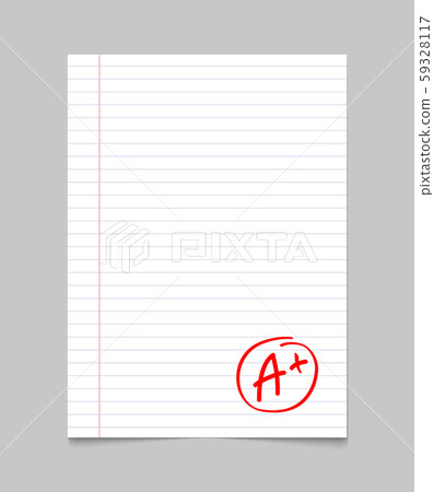 Grade result A plus. Hand drawn vector grade A... - Stock Illustration ...