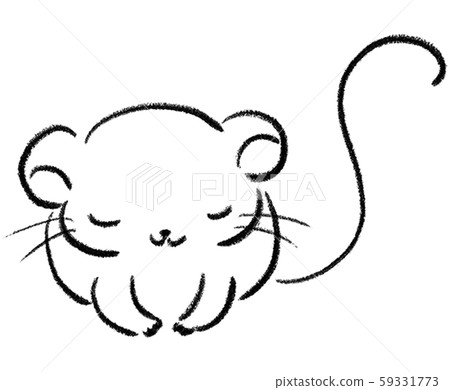 Illustration of a handwritten mouse bowing - Stock Illustration ...