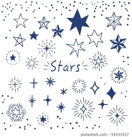 Handwritten star material set - Stock Illustration [59335817] - PIXTA