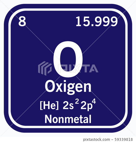 Oxygen Periodic Table of the Elements Vector - Stock Illustration ...