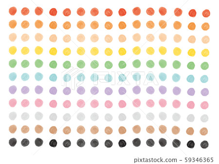 Watercolor style round line set - Stock Illustration [59346365] - PIXTA