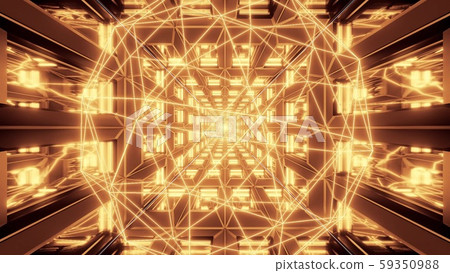 glowing wireframe ico design with glass... - Stock Illustration ...