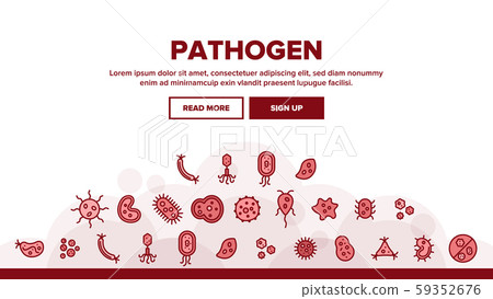 Collection Pathogen Elements Vector Sign Icons Set - Stock Illustration ...