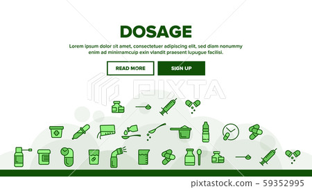 Dosage, Dosing Drugs Vector Linear Icons Set - Stock Illustration ...