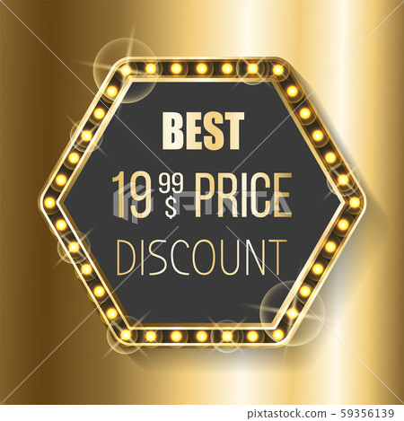 Best 19.99 Price Discount Hexagon Glittering Frame - Stock Illustration ...