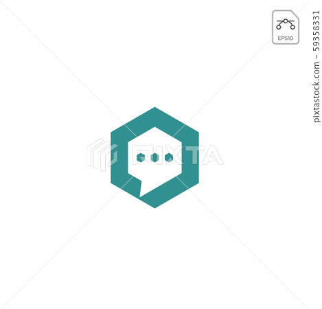 Chat Message, speech, Conversation logo or icon - Stock Illustration ...