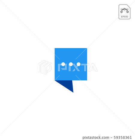 Chat Message, speech, Conversation logo or icon - Stock Illustration ...