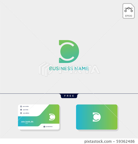 initial CD creative logo template and business - Stock Illustration ...