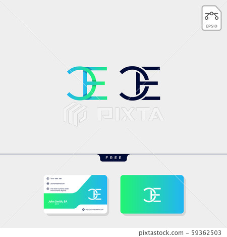 initial CE or EC creative logo template and - Stock Illustration ...