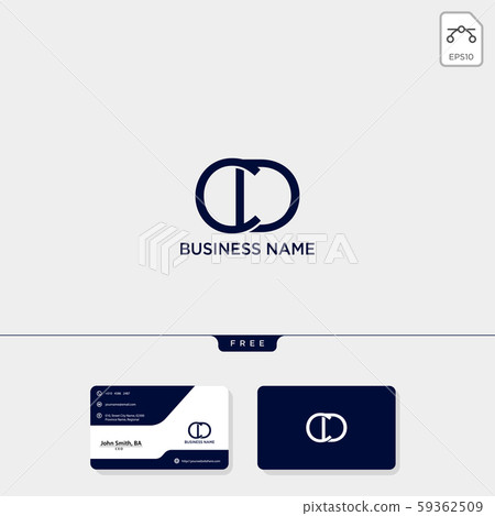 initial CC creative logo template and business - Stock Illustration ...