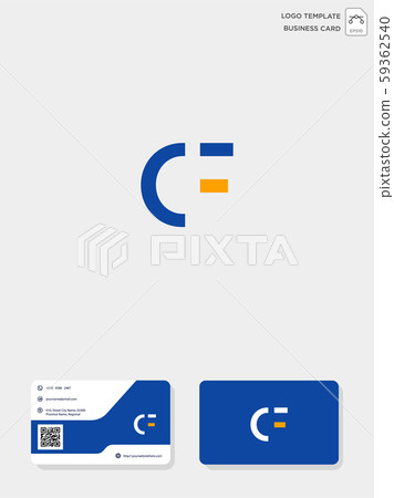 initial CF or FC creative logo template and - Stock Illustration ...