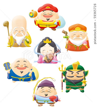 Seven Lucky Gods - Stock Illustration [59365728] - PIXTA
