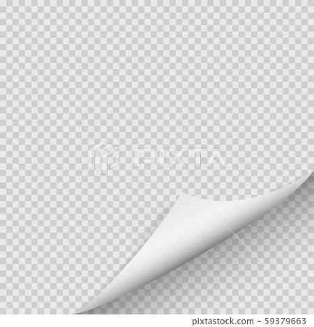 Curled corner of paper. - Stock Illustration [59379663] - PIXTA