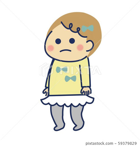 Infant expressionless 1 facing left - Stock Illustration [59379829] - PIXTA