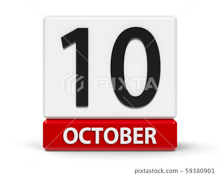 Cubes calendar 10th October - Stock Illustration [59380901] - PIXTA