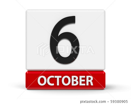 Cubes calendar 6th October - Stock Illustration [59380905] - PIXTA