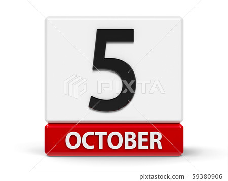 Cubes calendar 5th October - Stock Illustration [59380906] - PIXTA