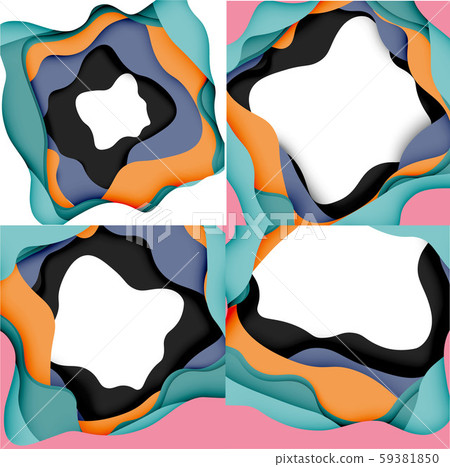 Abstract cut out abstract waves for web design....-插圖素材 [59381850 ...