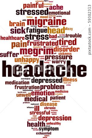 Headache word cloud - Stock Illustration [59382313] - PIXTA