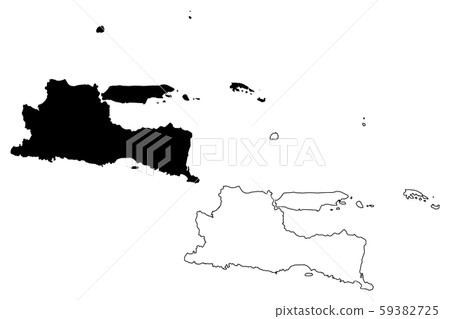 East Java map vector.... - Stock Illustration [59382725] - PIXTA