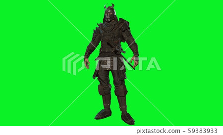 Japanese Samurai 3d render illustration - Stock Illustration [59383933 ...