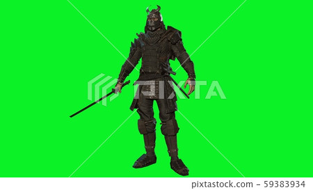 Japanese Samurai 3d render illustration - Stock Illustration [59383934 ...