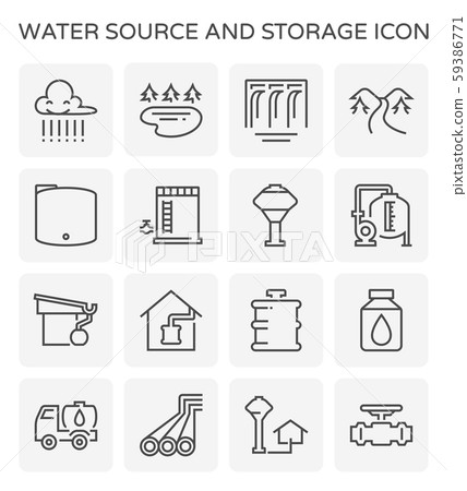 water source icon - Stock Illustration [59386771] - PIXTA