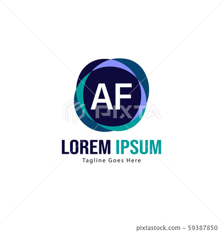 AF Letter Logo Design. Creative Modern AF Letters - Stock Illustration ...