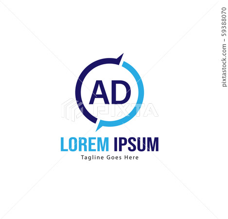 AD Letter Logo Design. Creative Modern AD Letters - Stock Illustration ...