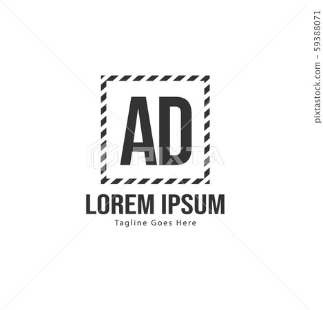AD Letter Logo Design. Creative Modern AD Letters - Stock Illustration ...
