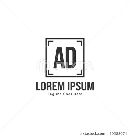 AD Letter Logo Design. Creative Modern AD Letters - Stock Illustration ...