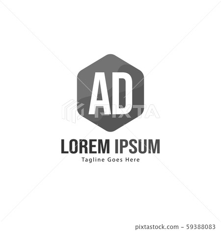 AD Letter Logo Design. Creative Modern AD Letters - Stock Illustration ...