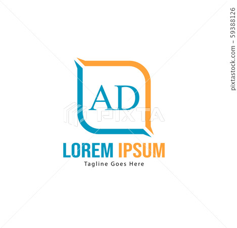 AD Letter Logo Design. Creative Modern AD Letters - Stock Illustration ...