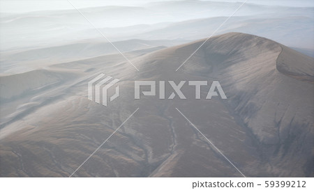 Red Sand Desert Dunes in Fog - Stock Illustration [59399212] - PIXTA