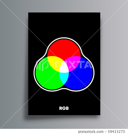 RGB color model poster for flyer, brochure cover,-插圖素材 [59413273] - PIXTA圖庫