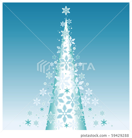 Christmas tree snow crystal - Stock Illustration [59429288] - PIXTA